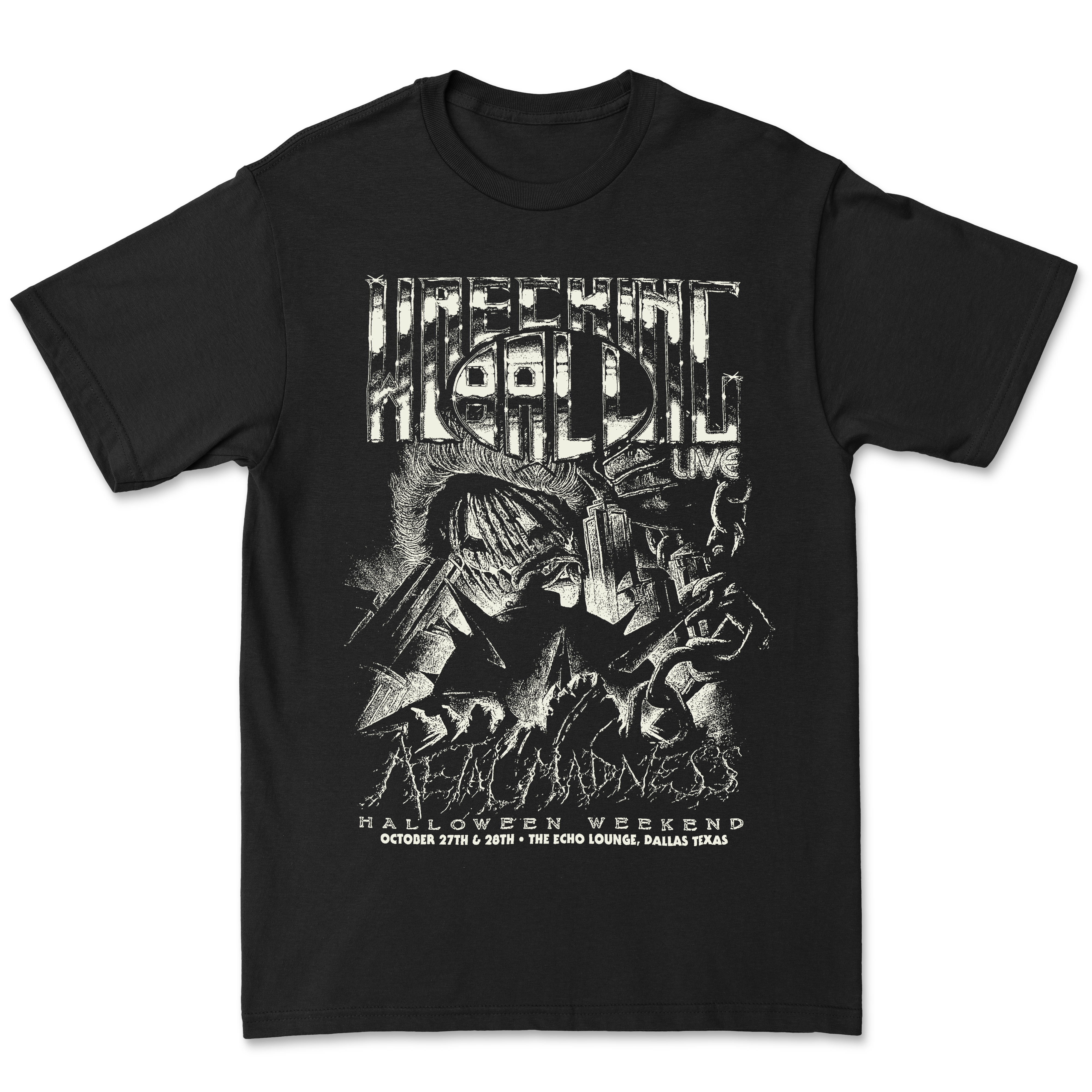Wrecking Ball Halloween Live B/W Tee – Frozen Soul